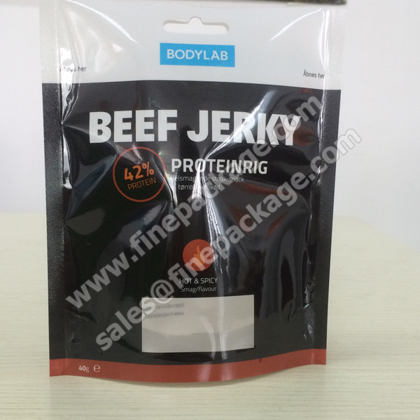 food grade different flavors new style beef jerky plastic packgiang bags, stand up bags with ...